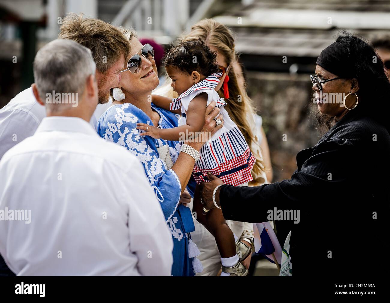 SABA - 09/02/2023, SABA - Queen Maxima holds a child in the village of ...