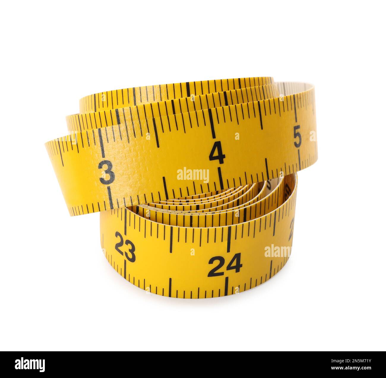 New yellow measuring tape Cut Out Stock Images & Pictures - Alamy