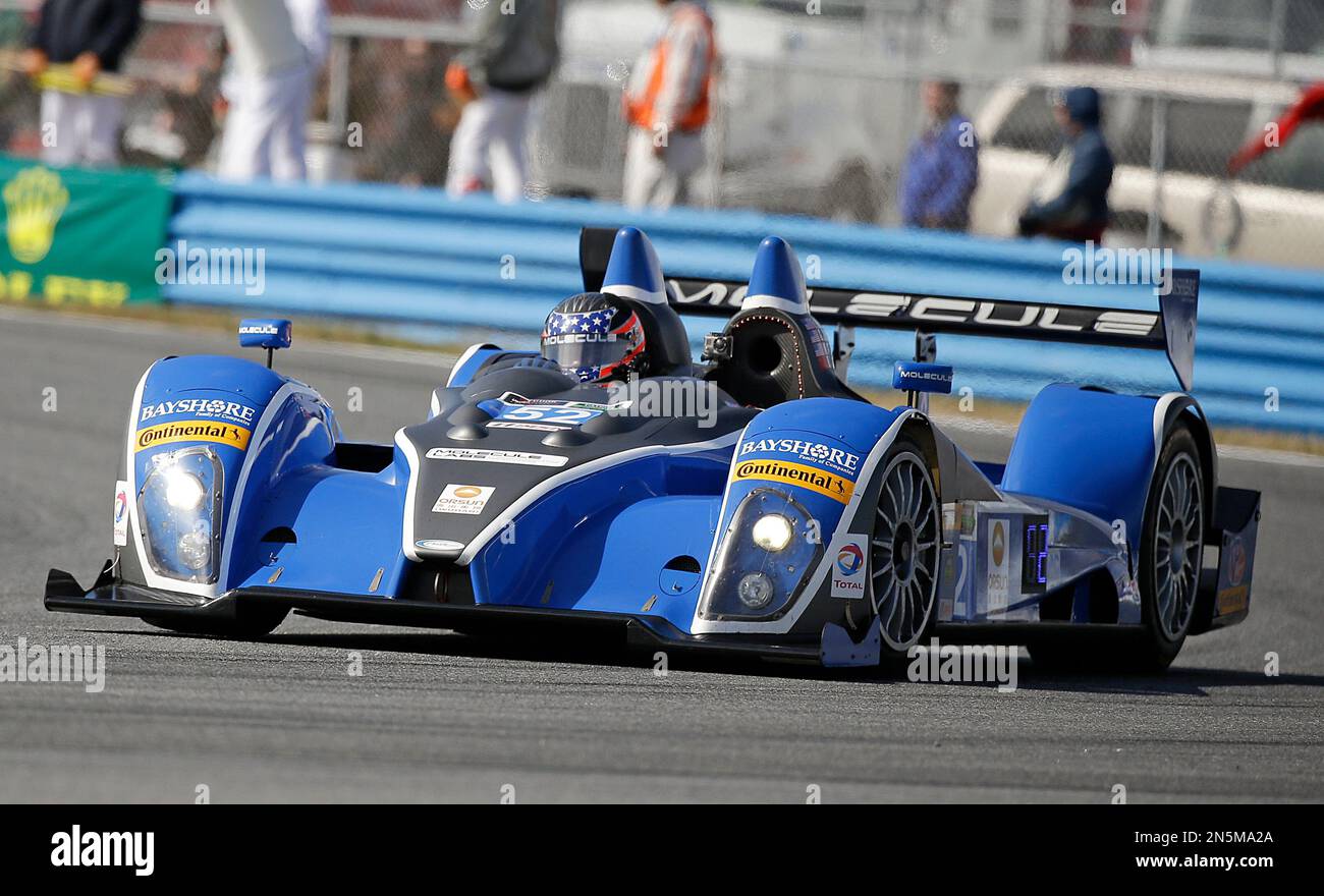 The PR1/Mathiasen Motorsports ORECA FLM09 drives through the horseshoe ...