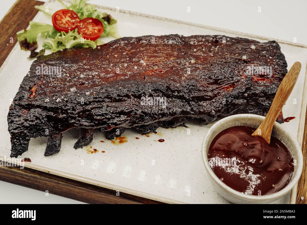 Pork ribs with barbecue sauce slow roasted for 8 hours Stock Photo - Alamy