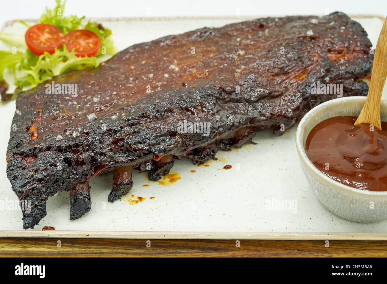 Pork ribs with barbecue sauce slow roasted for 8 hours Stock Photo - Alamy