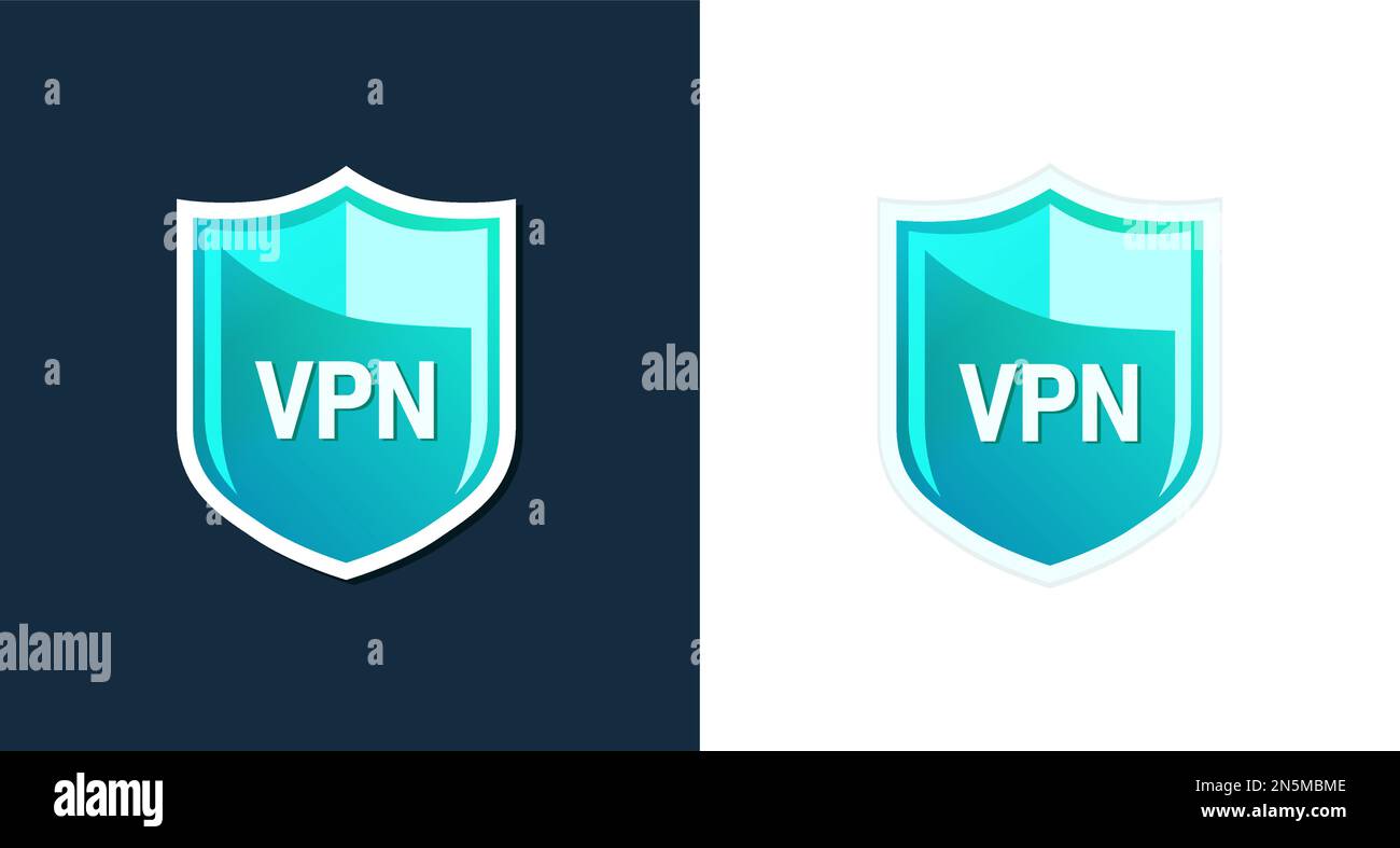 VPN symbol for logo, sticker or icon. Vector illustration isolated on ...