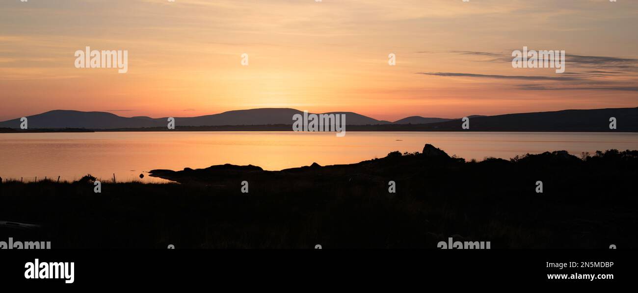 Holidays in the south of Ireland, sunset at Lough Currane Stock Photo ...