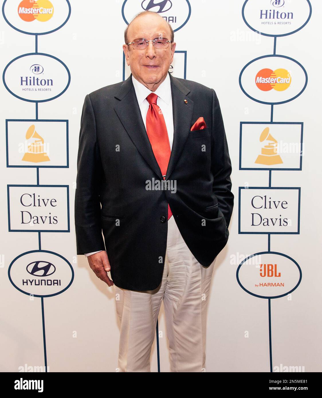 CLIVE DAVIS and JENNIFER HUDSON seen at THE BEVERLY HILTON on THURSDAY ...