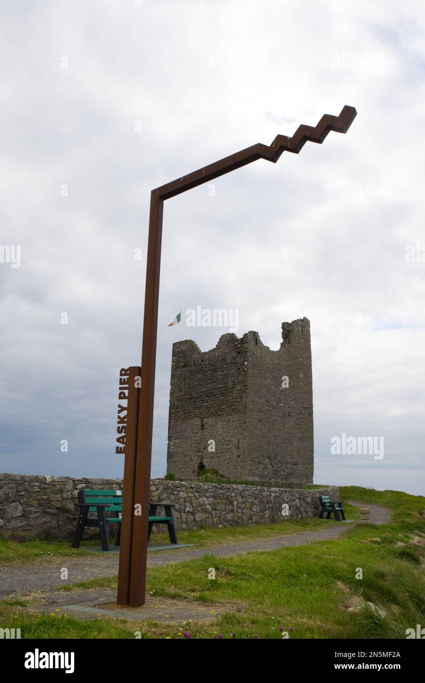 Easky Pier Wave logo metal sign for wild atlantic way discovery points ...