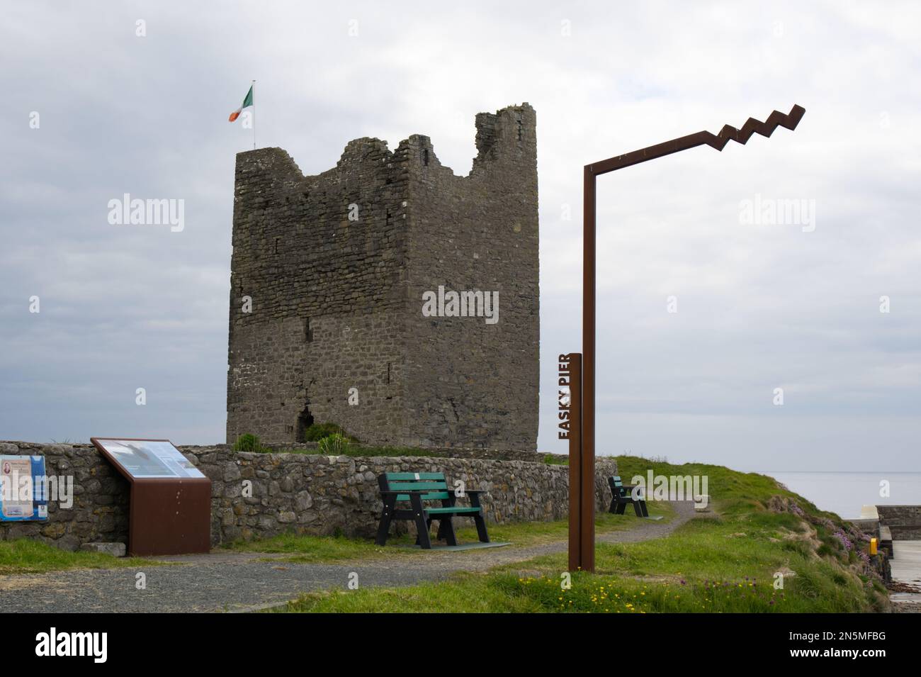 Easky Pier Wave logo metal sign for wild atlantic way discovery points ...