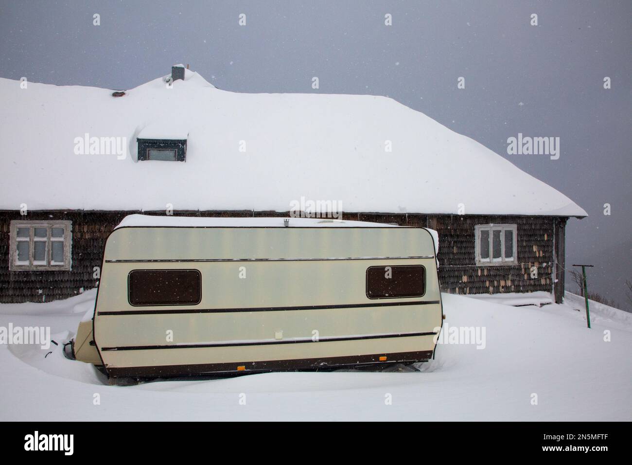 Camper - a small van for lovers of trips to nature near old mountain ...