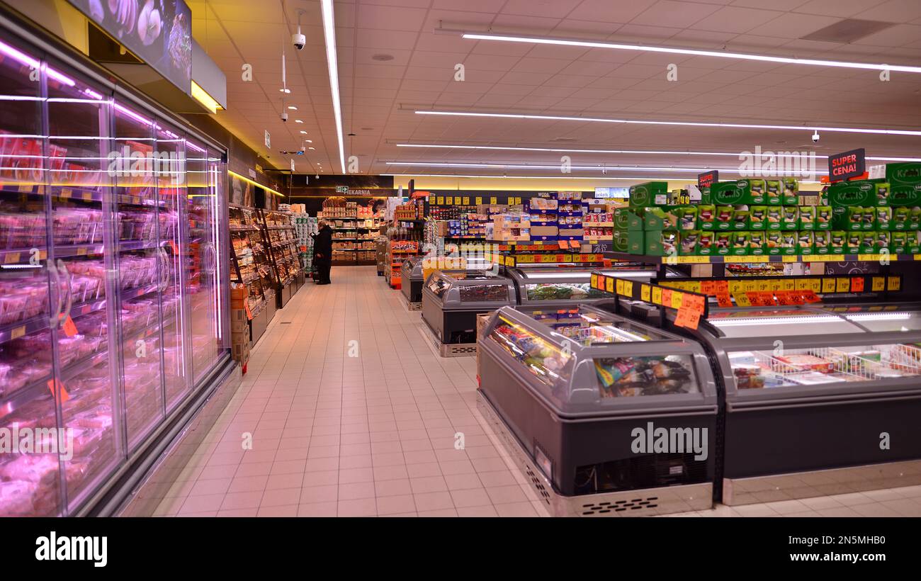 Grocery supermarket convenience store inside interior market business ...