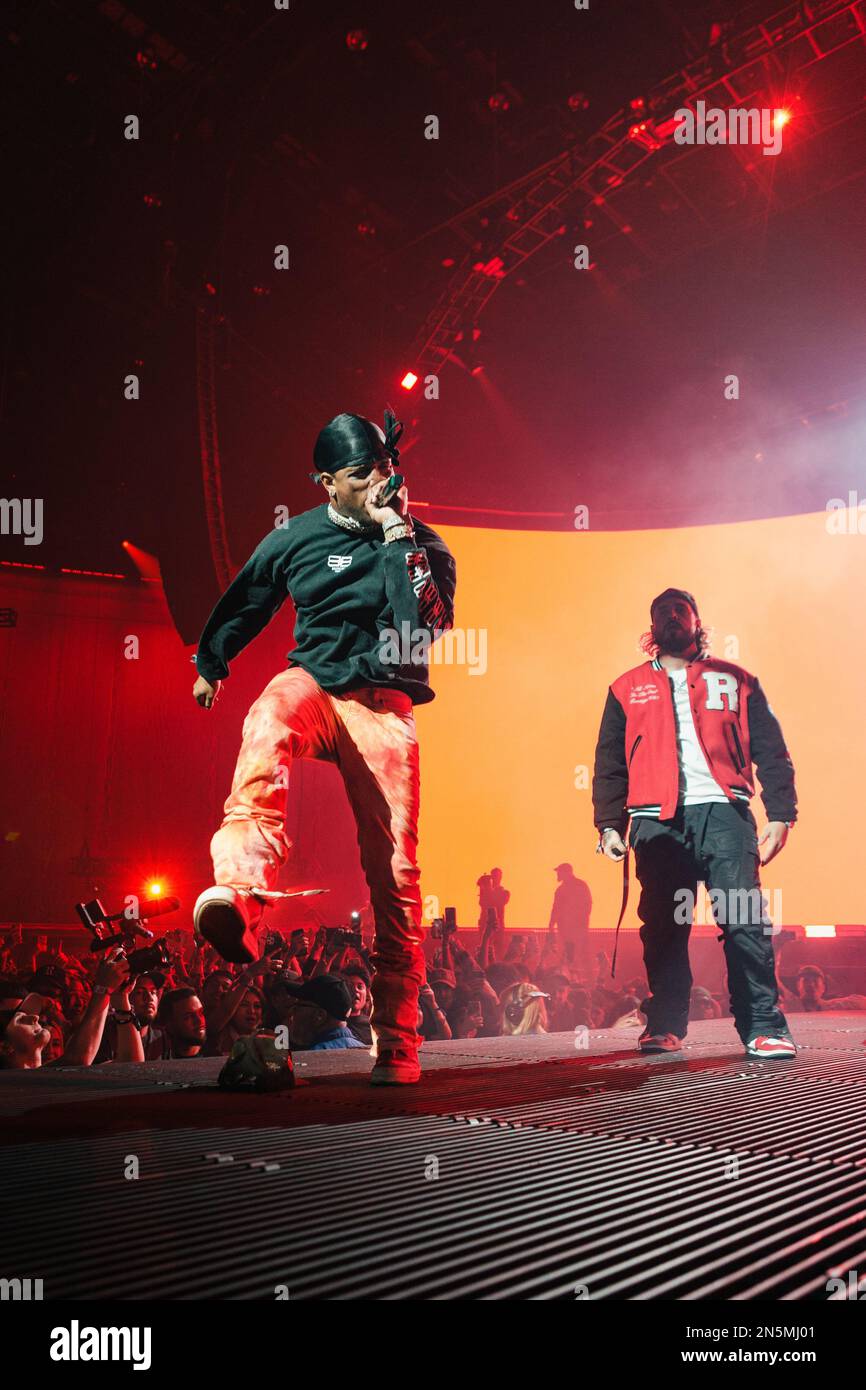 A Ski Mask the Slump God and DJ Scheme performing at ComplexCon 2022 ...