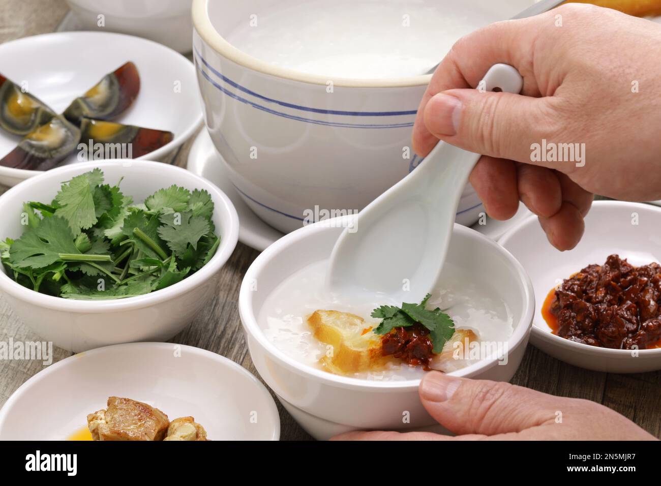 congee, rice porridge, Chinese traditional healthy breakfast Stock ...