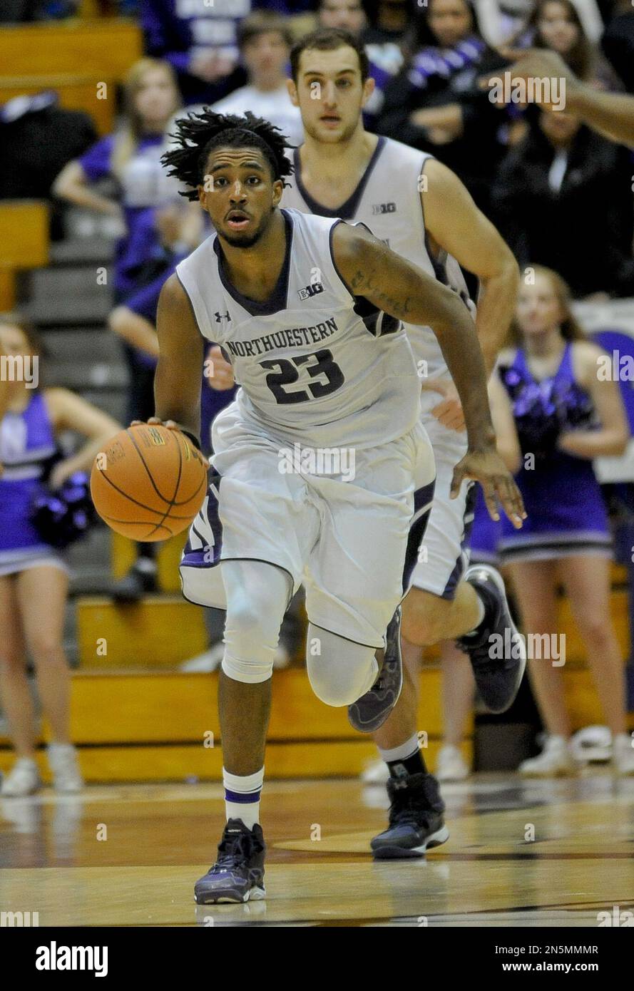 Northwestern Northwestern Wildcats guard JerShon Cobb (23) brings the ...