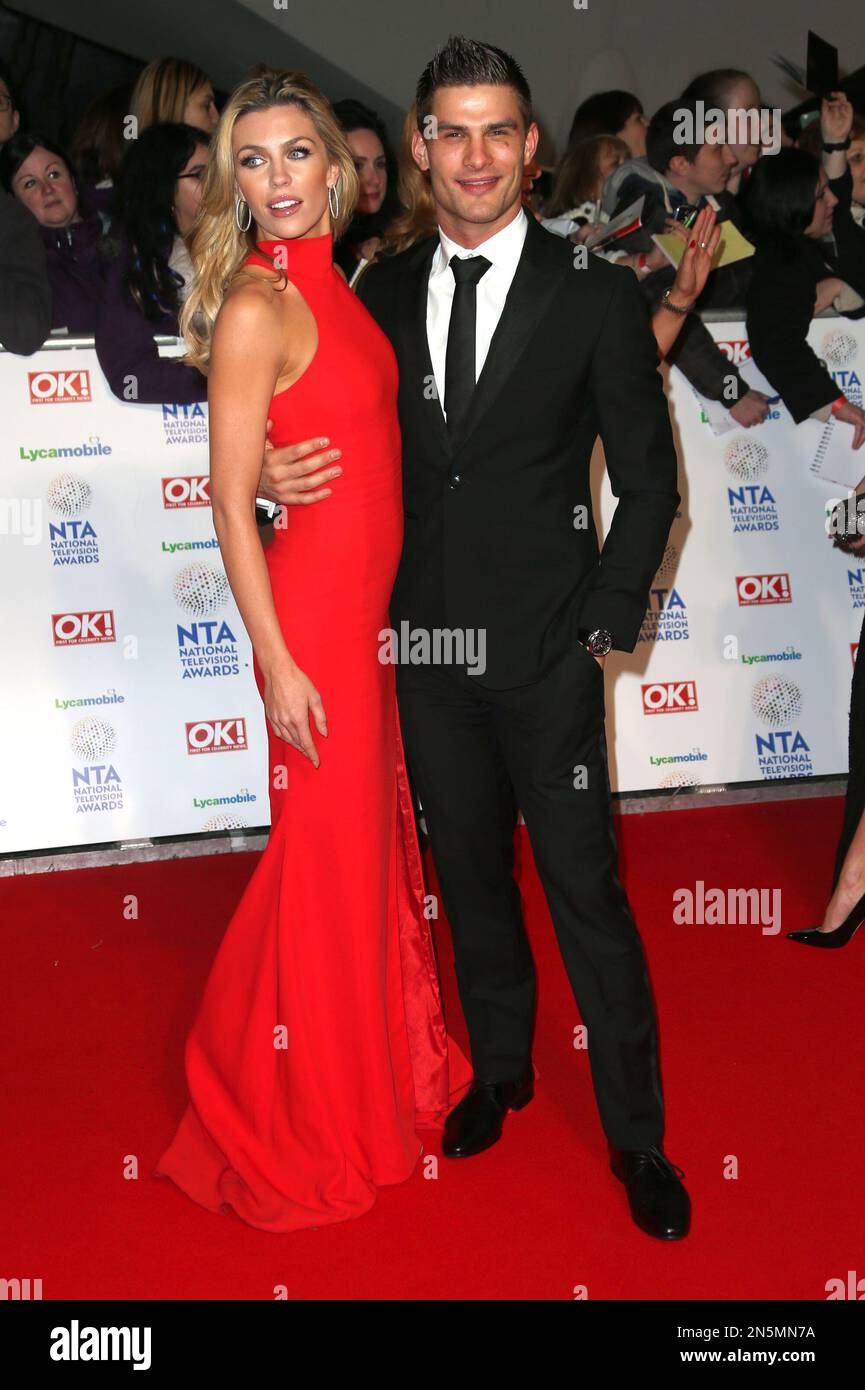 Abbey Clancy and Aljaz Skorjanec at the National Television Awards ...