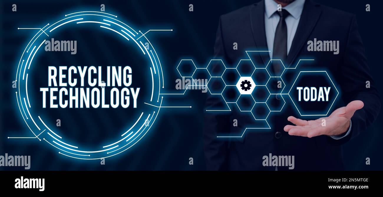 Handwriting text Recycling Technology. Concept meaning the methods for ...