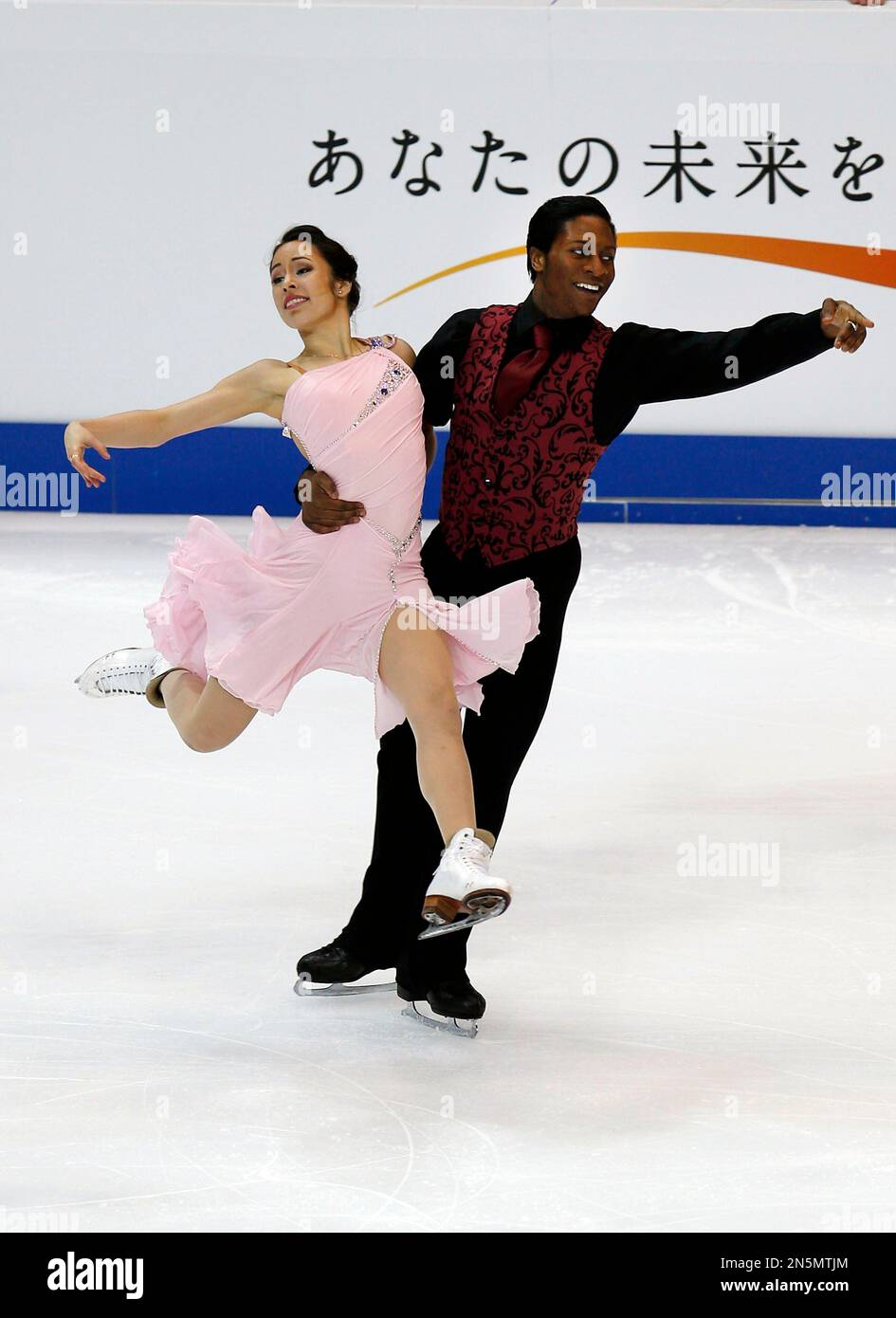 Canada's Kharis Ralph and Asher Hill perform during the ice dancing ...
