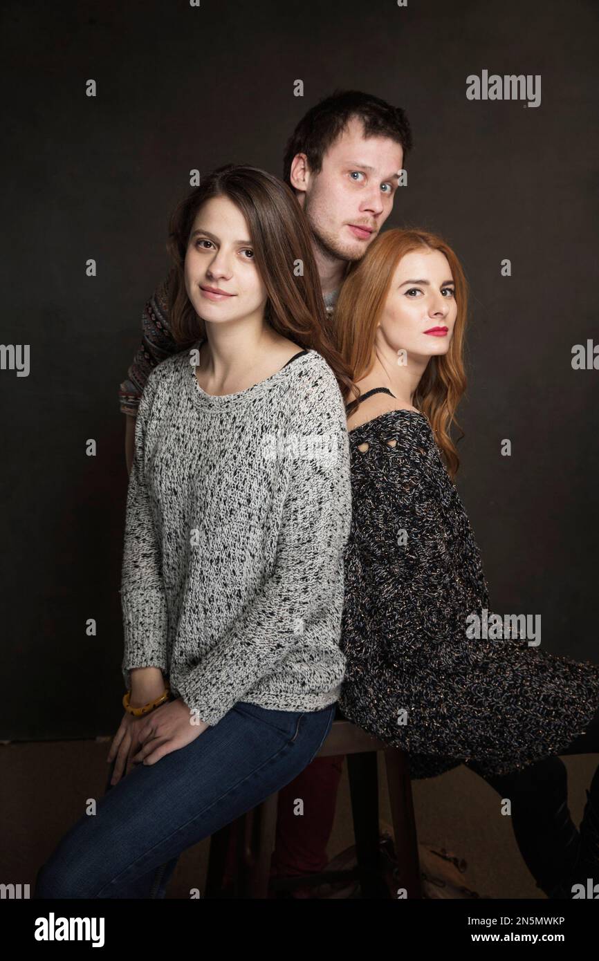 From left, Mina Djukic, Mladen Sovilj and Hana Selimovic pose for a ...