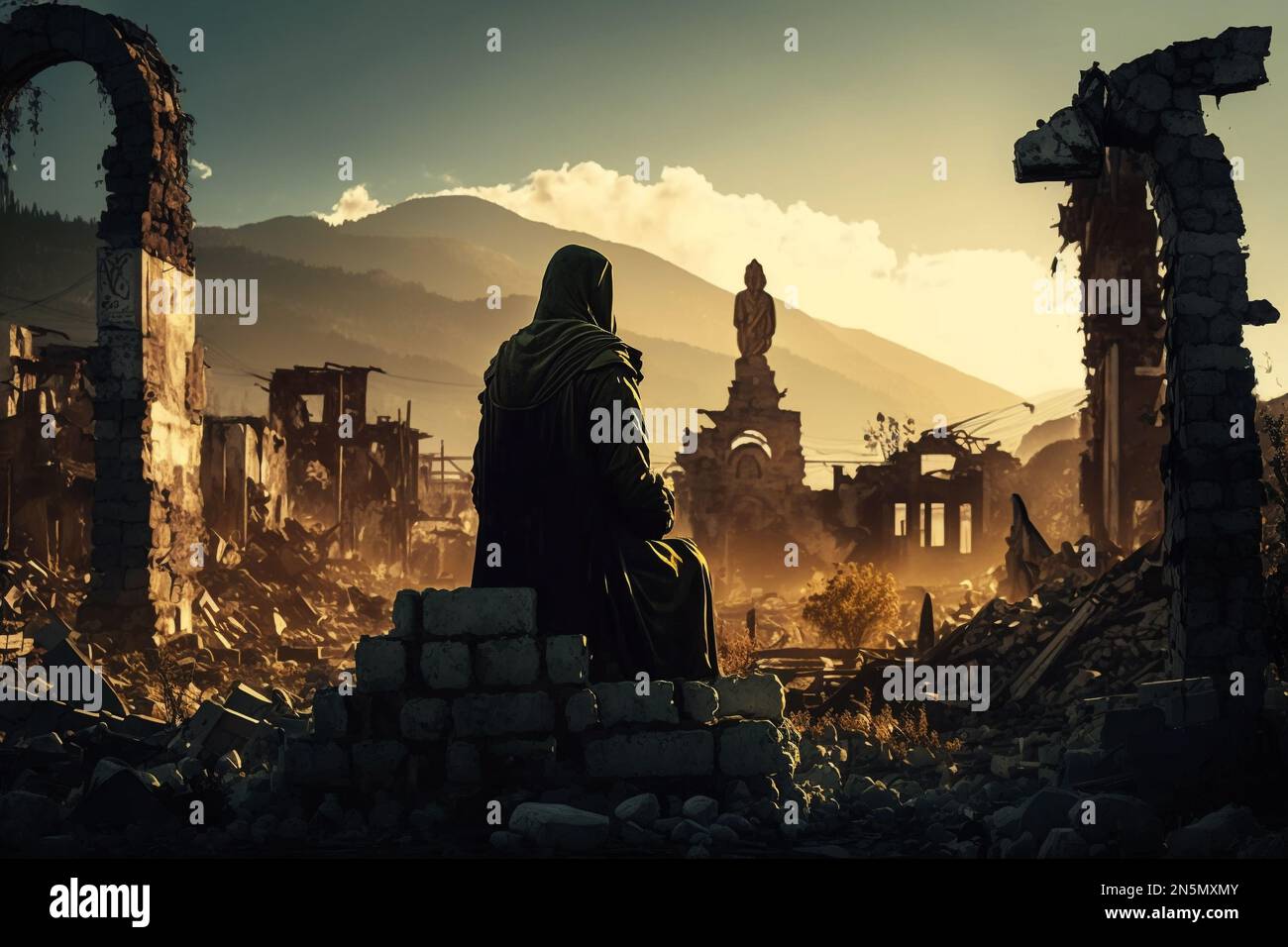 Praying man hoping for better. Asking God for good luck, success ...