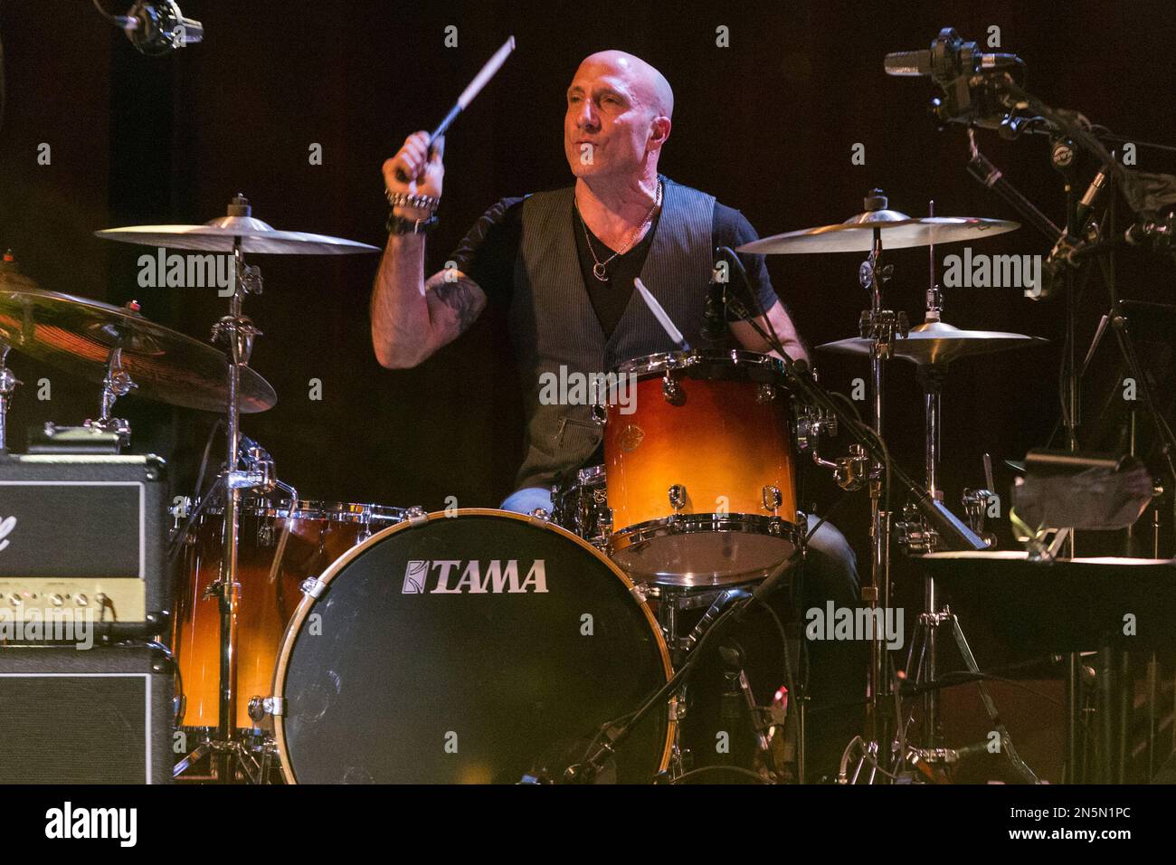 Drummer Kenny Aronoff performs on stage during the David Lynch ...