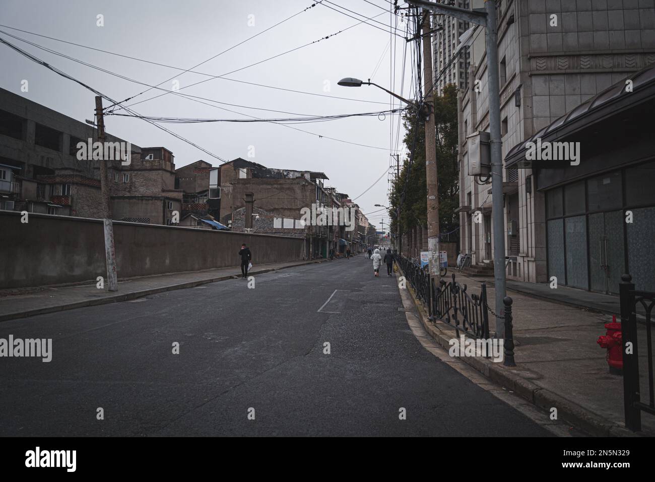 The poor neighborhood of Huang Pu District in Shanghai, China Stock ...
