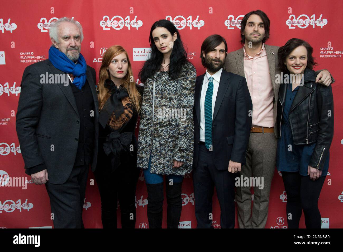 From left, actor Jonathan Pryce, actresses Josephine de La Baume and ...