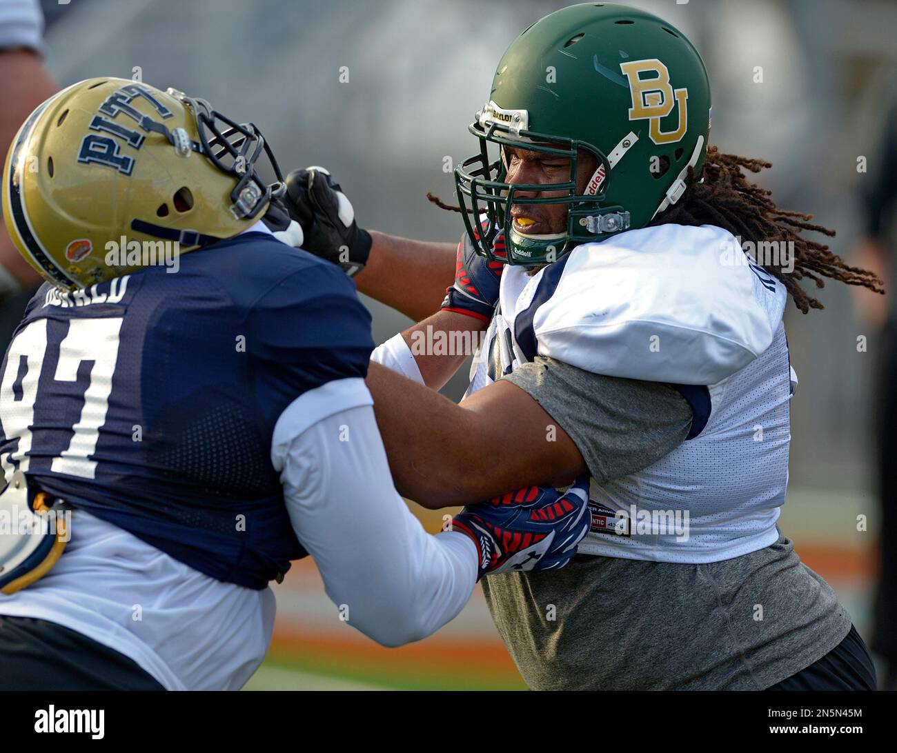 North Squad defensive tackle Aaron Donald of Pittsburgh (97), left ...