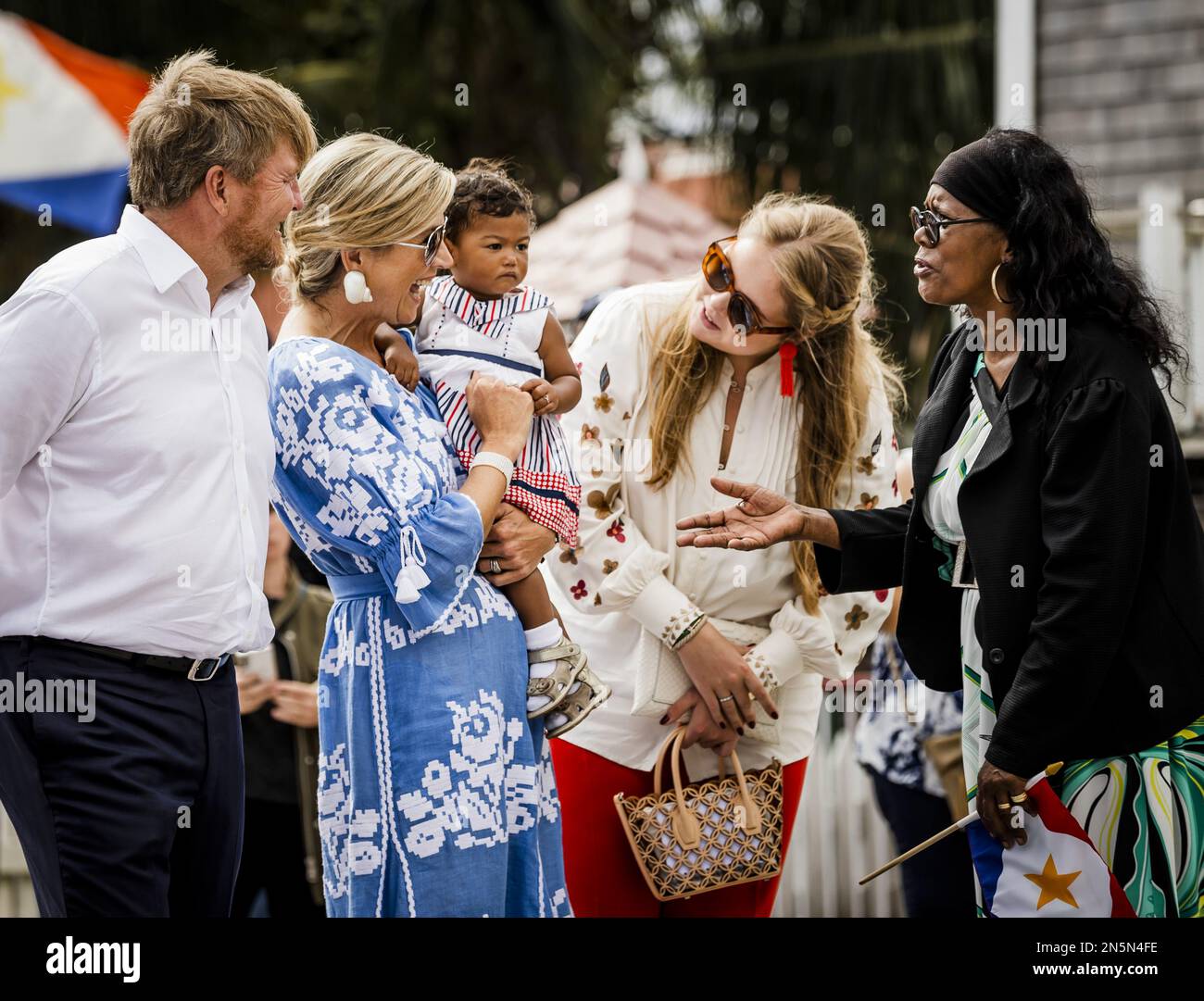 SABA - 09/02/2023, SABA - Queen Maxima holds a child in the village of ...