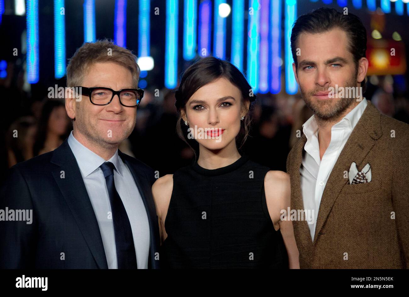 British director and actor Kenneth Branagh, left, arrives with British ...
