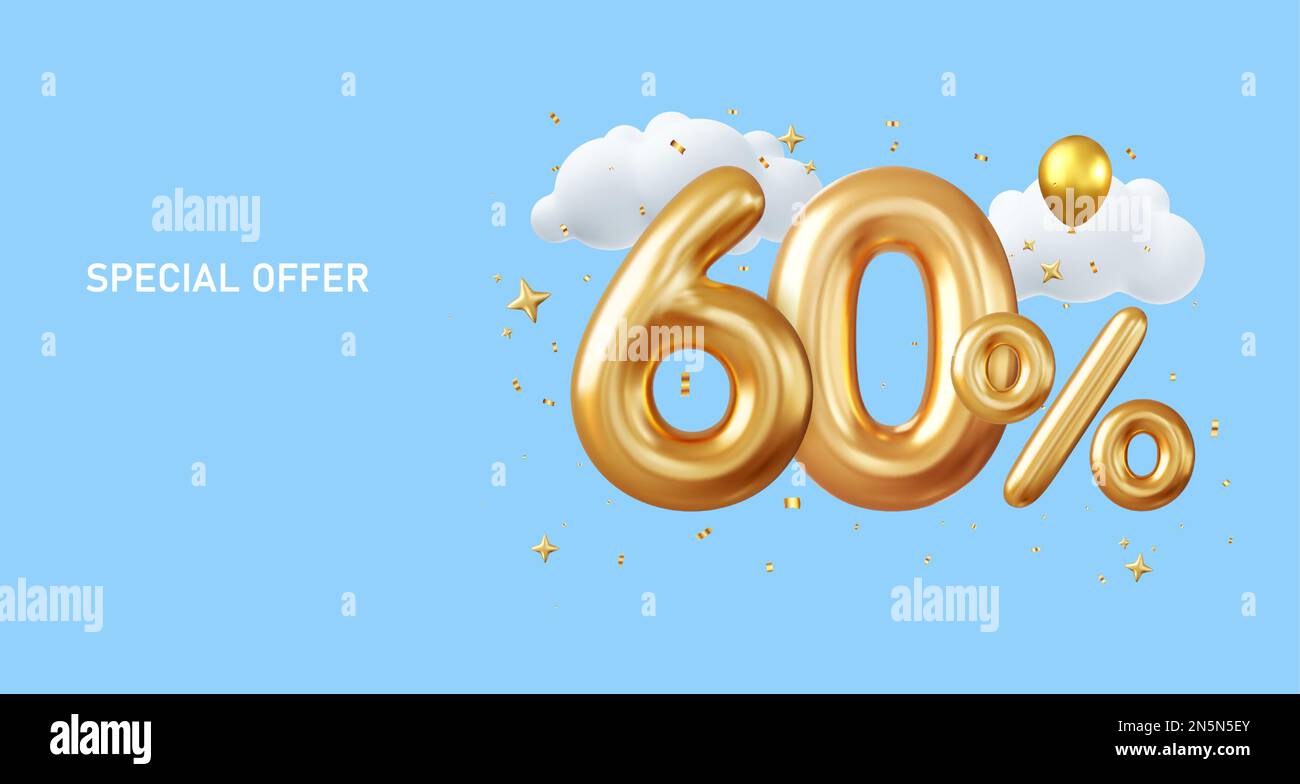 Discount 60 percent gold Stock Vector Images - Alamy