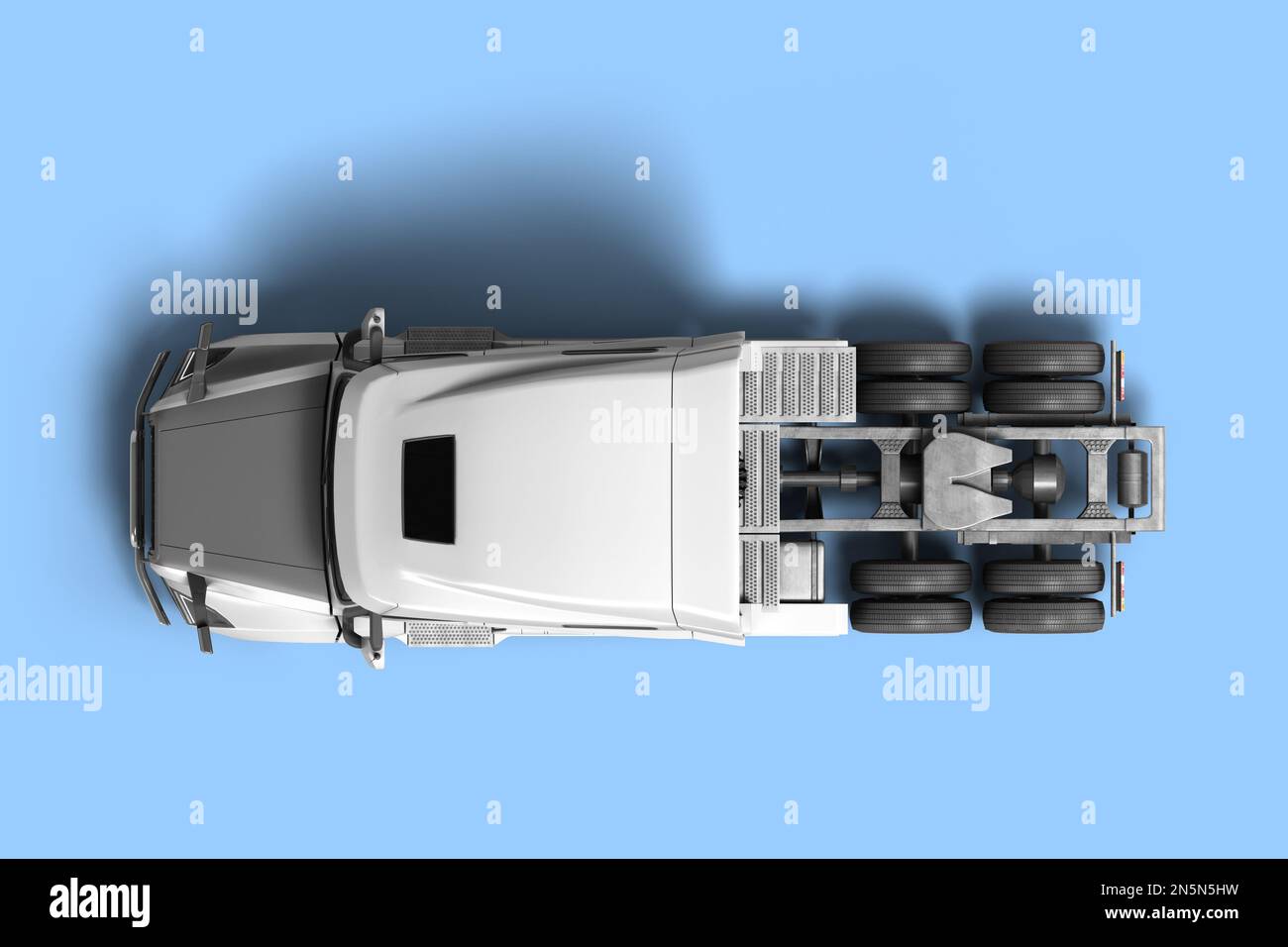 Top view tractor trailer illustration hi-res stock photography and ...