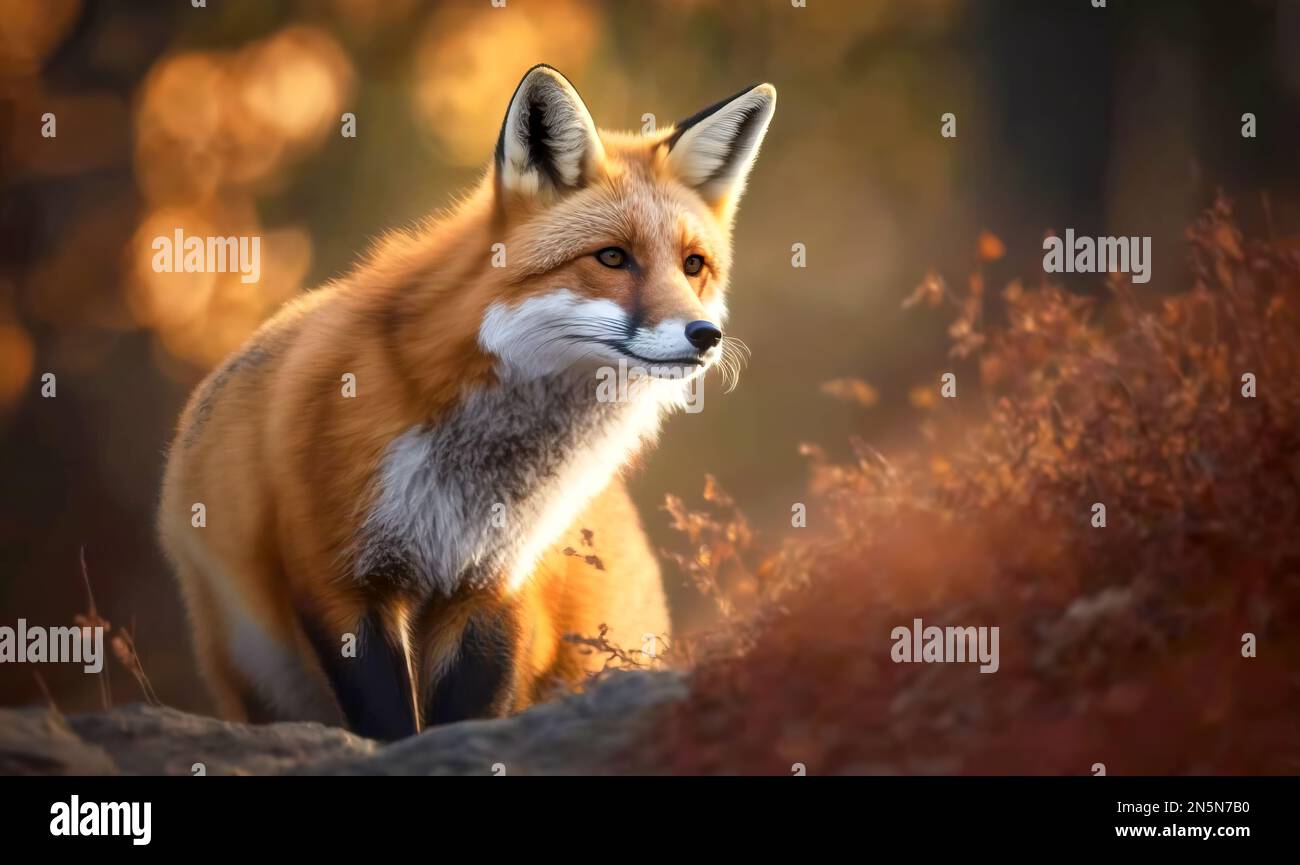 Red fox bushy tail hi-res stock photography and images - Alamy