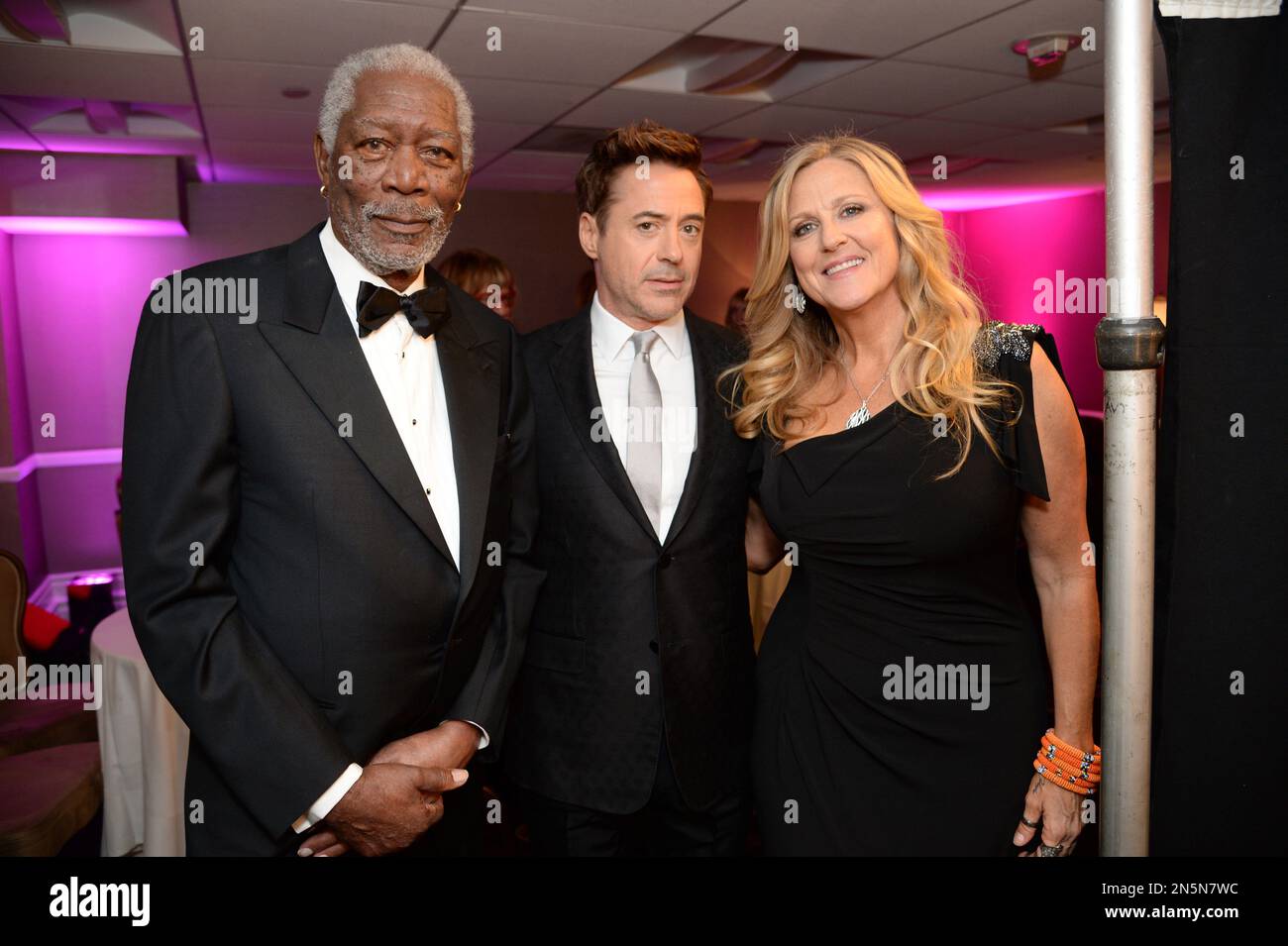 EXCLUSIVE - From left, Mordan Freeman, Robert Downey Jr. and Lori ...