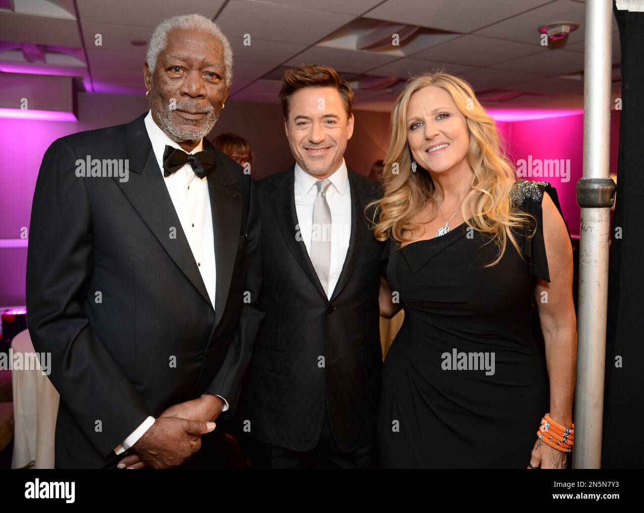 EXCLUSIVE - From left, Mordan Freeman, Robert Downey Jr. and Lori ...