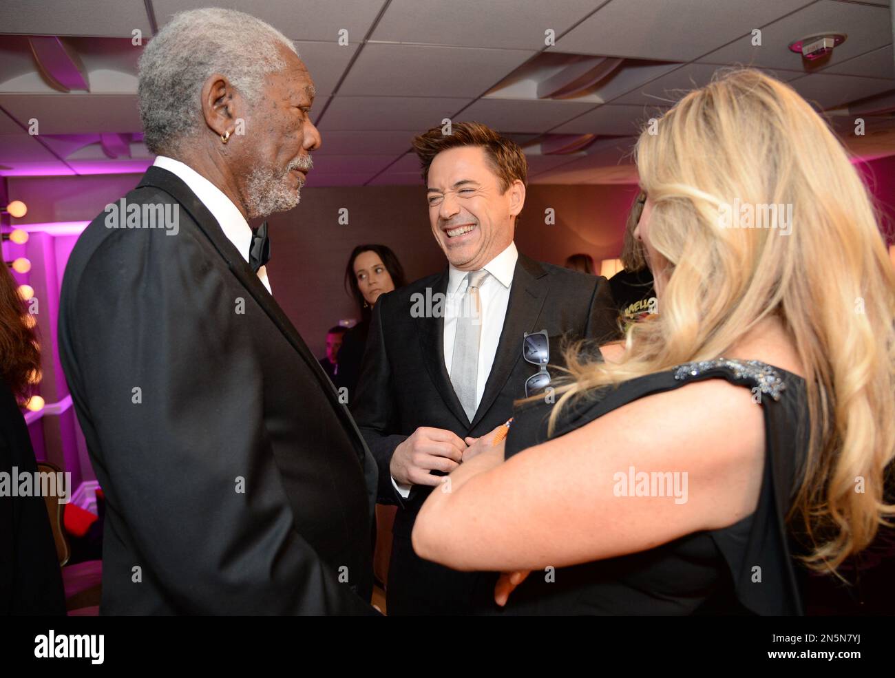 EXCLUSIVE - From left, Mordan Freeman, Robert Downey Jr. and Lori ...