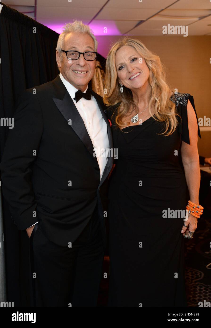Hawk Koch and Lori McCreary pose backstage at the 25th annual Producers Guild of America (PGA ...