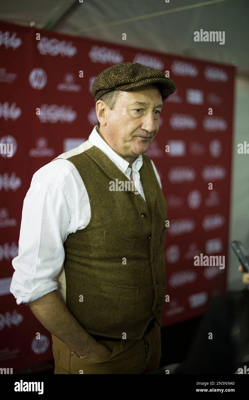 Director Steven Knight speaks during an interview at the premiere of ...