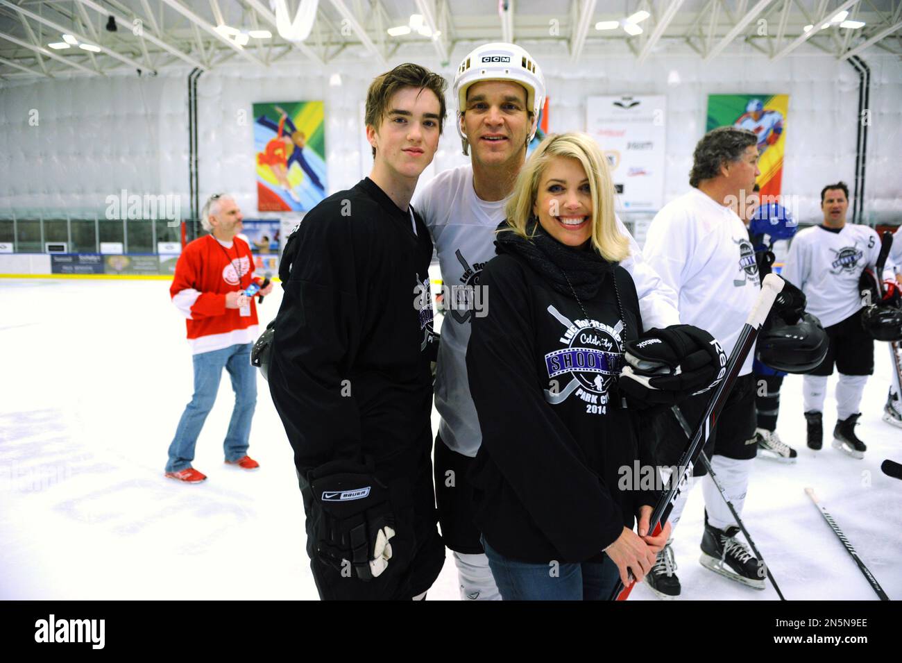 From left, Jessarae, Luc Robitaille and Stacia Robitaille attend Luc ...
