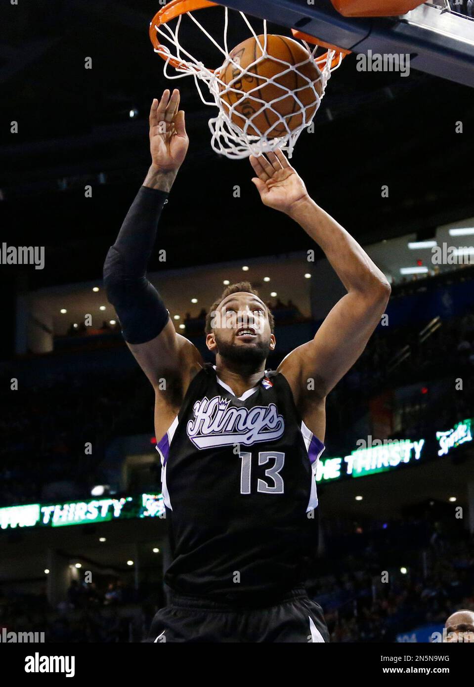 Sacramento Kings forward Derrick Williams (13) dunks during an NBA ...