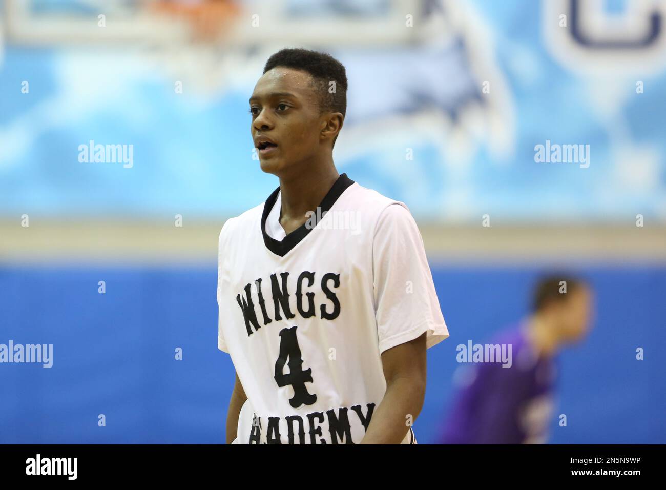 Wings Academy's Desure Buie #4 in action against Gonzaga during a high ...