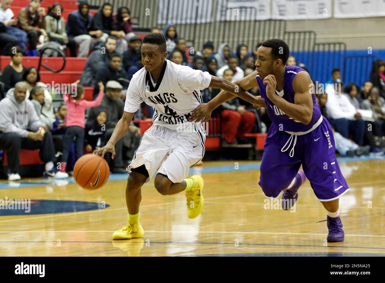 Wings Academy's Desure Buie #4 in action against Gonzaga during a high ...