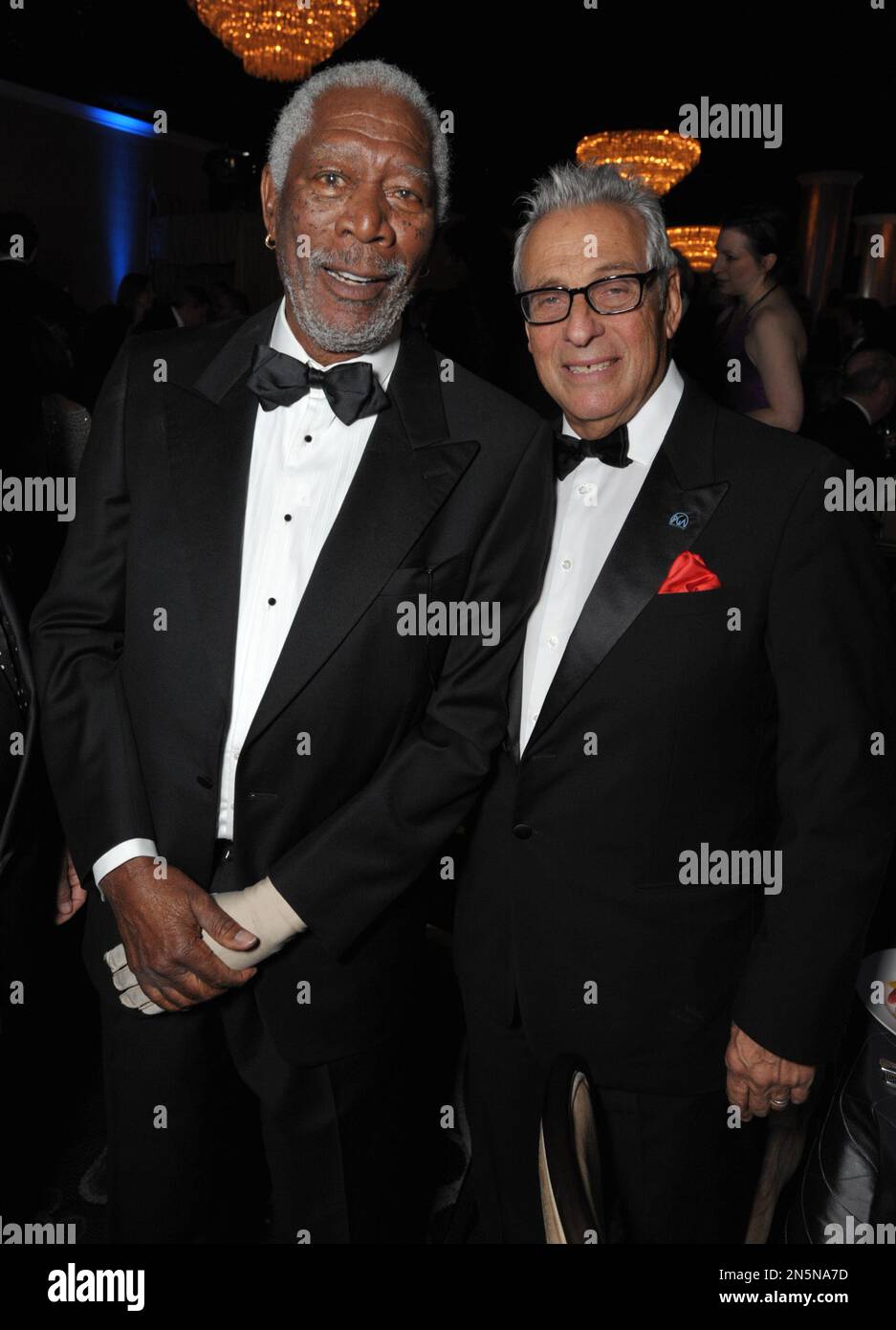 Morgan Freeman and Hawk Koch in the audience at the 25th annual ...