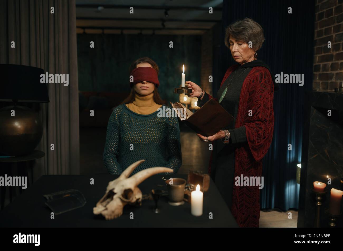 Old woman wizard hi-res stock photography and images - Alamy