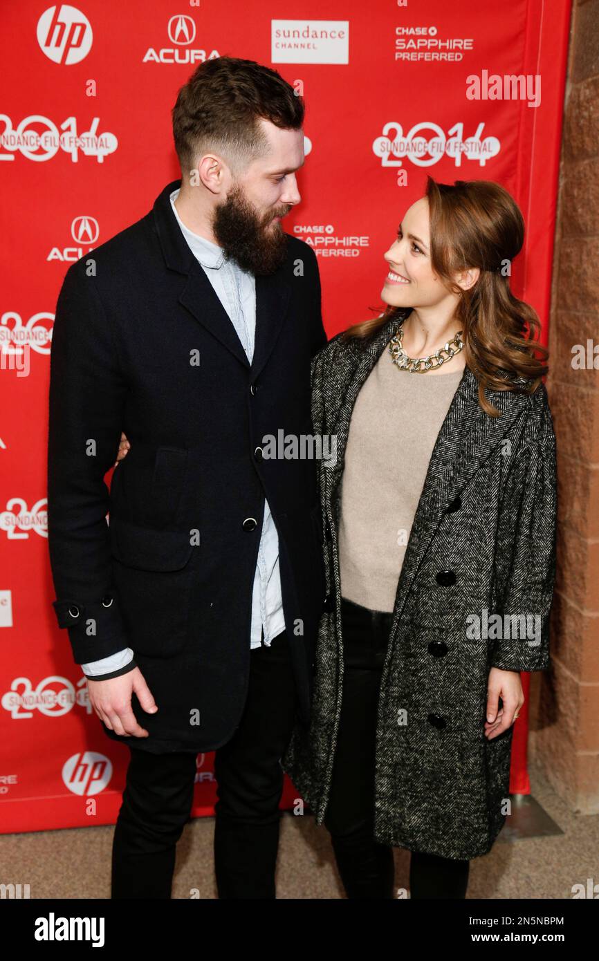 Cast members Grigoriy Dobrygin, left, and Rachel McAdams, right, poses ...