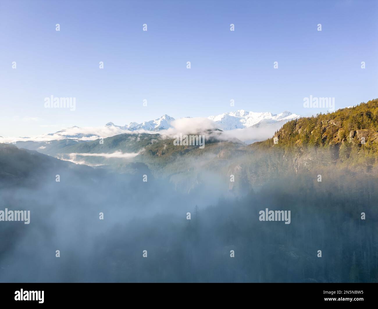 Canadian Mountain Landscape Nature Background. Aerial View Stock Photo ...