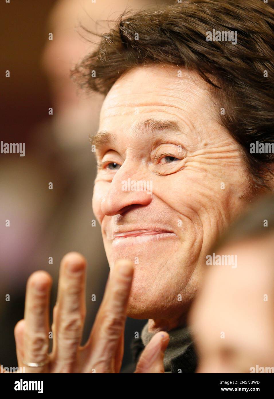 Cast member Willem Dafoe is interviewed at the premiere of the film "A ...