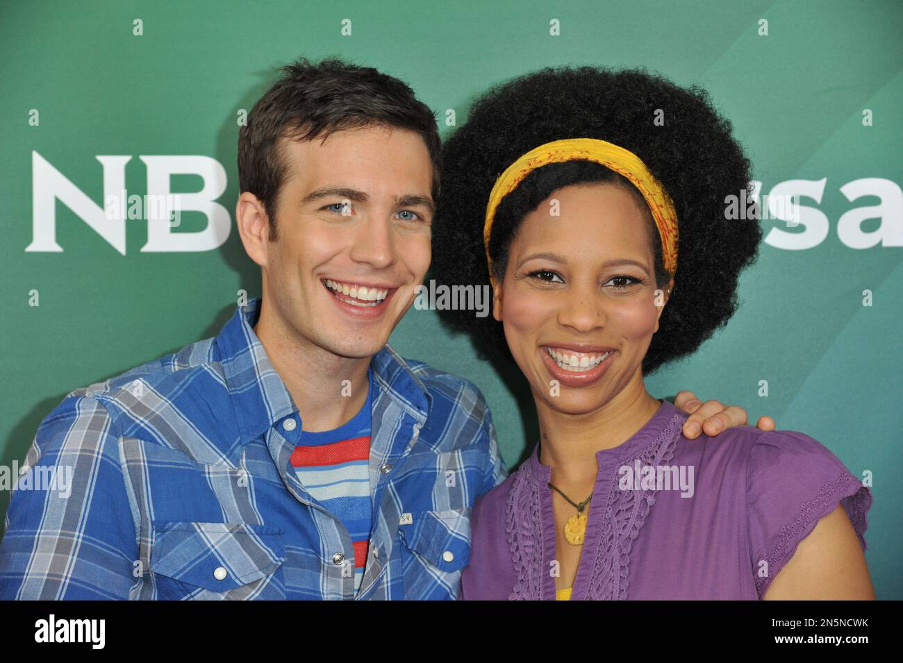 Tim Kubart, left, and Dennisha Pratt seen at the NBC/Universal Winter ...