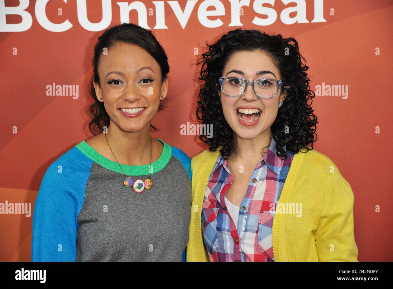 From left, Kaitlin Becker, Chica, and Carly Ciarrocchi seen at the NBC ...