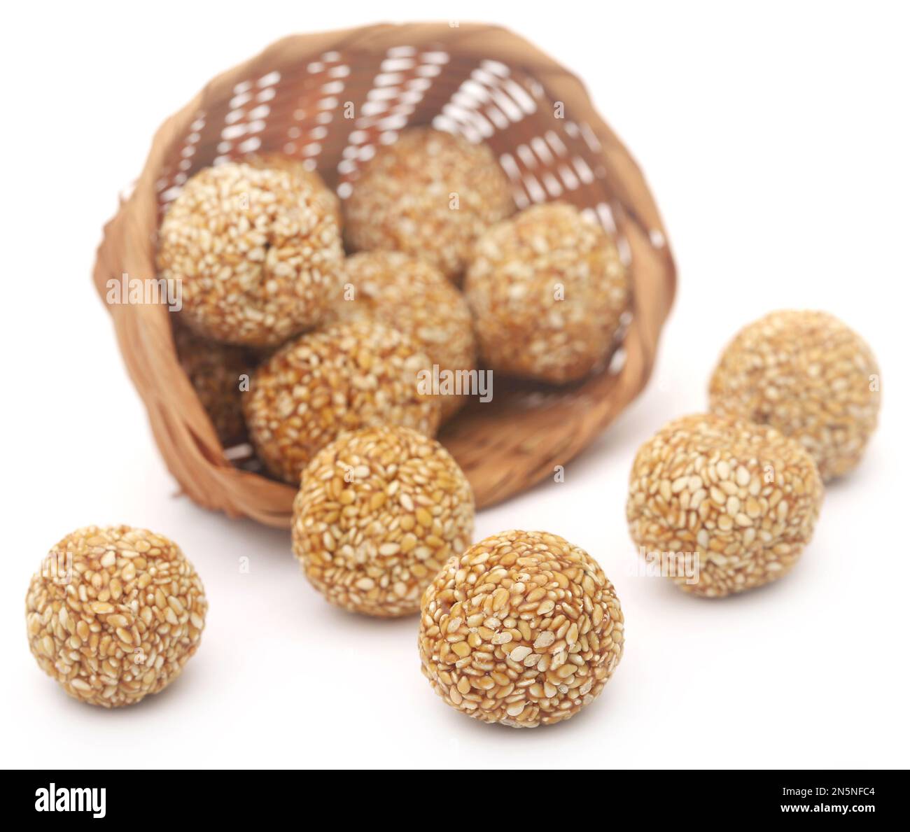 Sesame caramel laddu very popular in Indian subcontinent Stock Photo ...