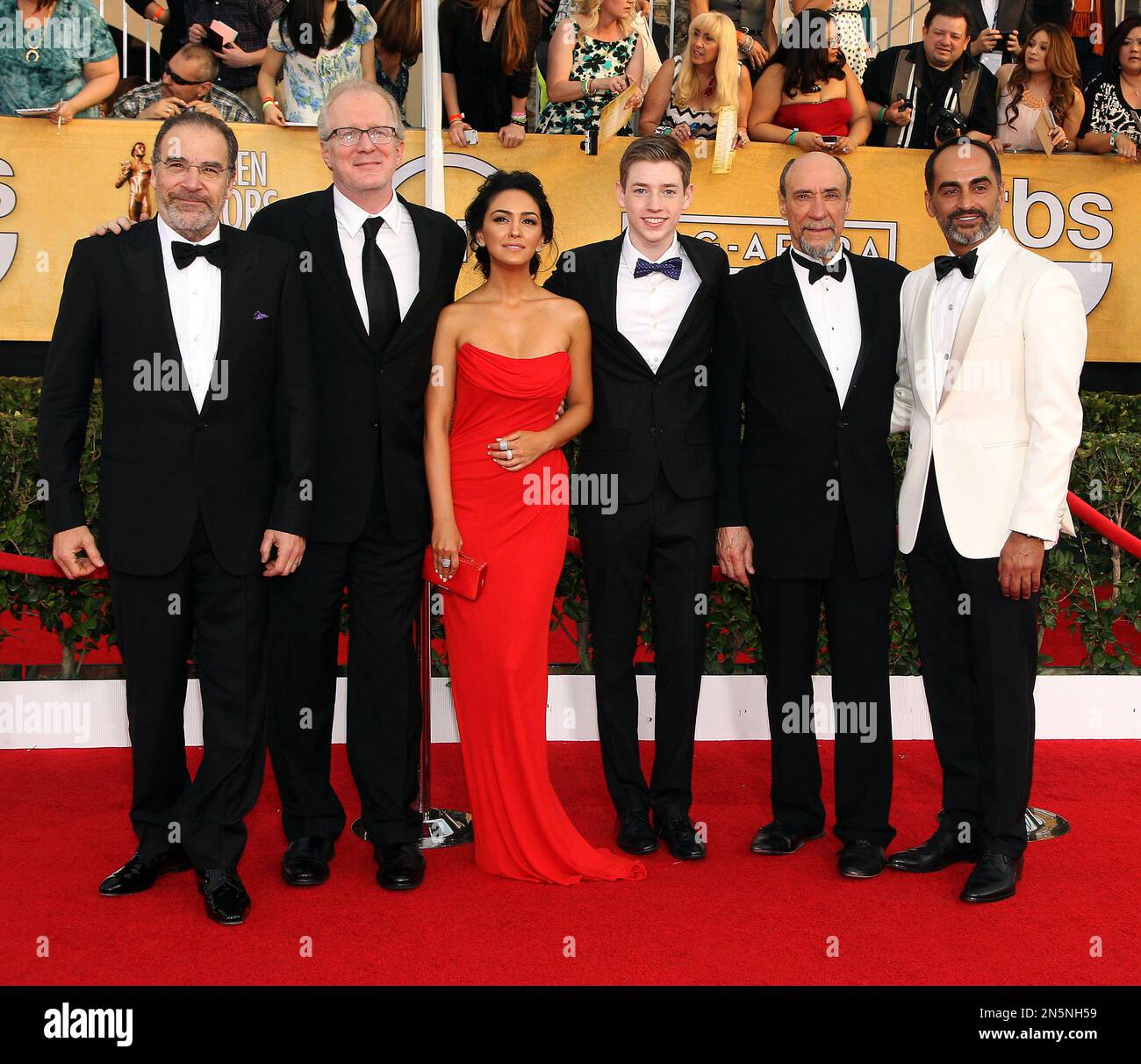 From left, Mandy Patinkin, Tracy Letts, Nazanin Boniadi, Jackson Pace ...