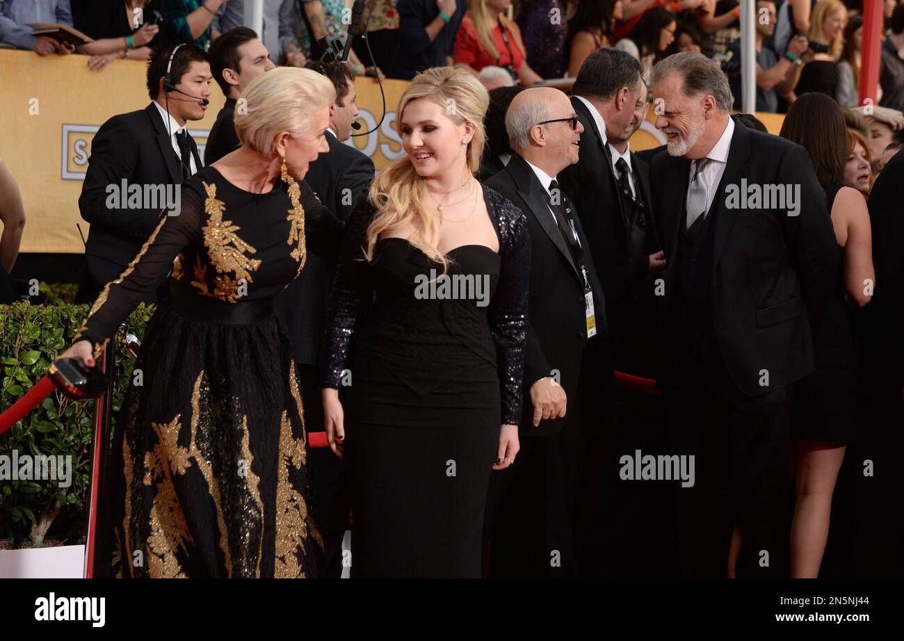 Helen Mirren, left, and Abigail Breslin arrive at the 20th annual ...