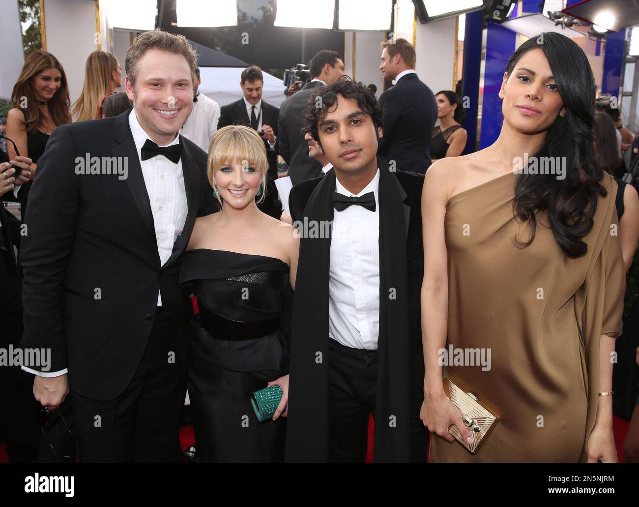 Winston Beigel, Melissa Rauch, Kunal Nayyar and Neha Kapur arrive at ...