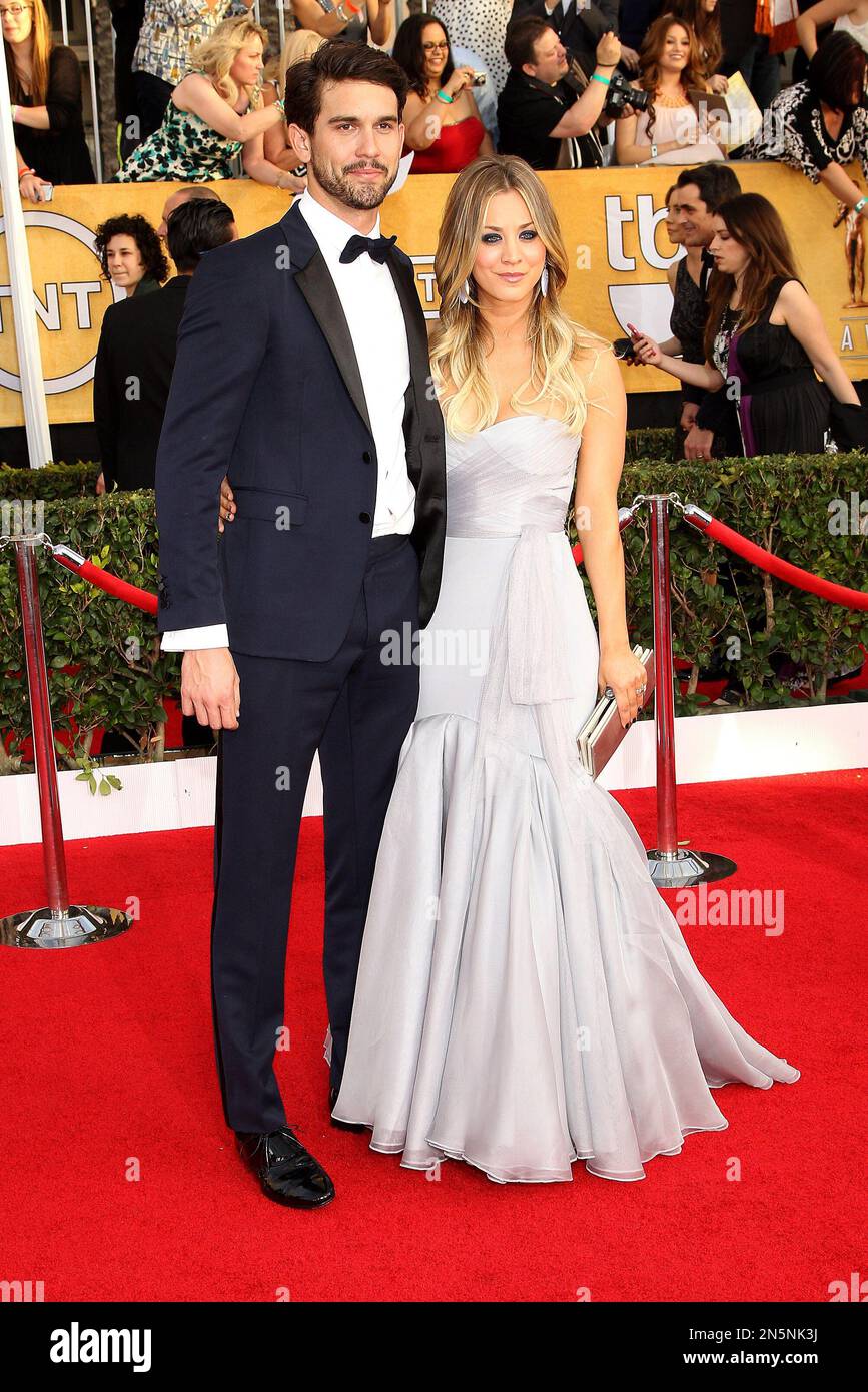 Kaley Cuoco, right, and Ryan Sweeting arrive at the 20th annual Screen ...